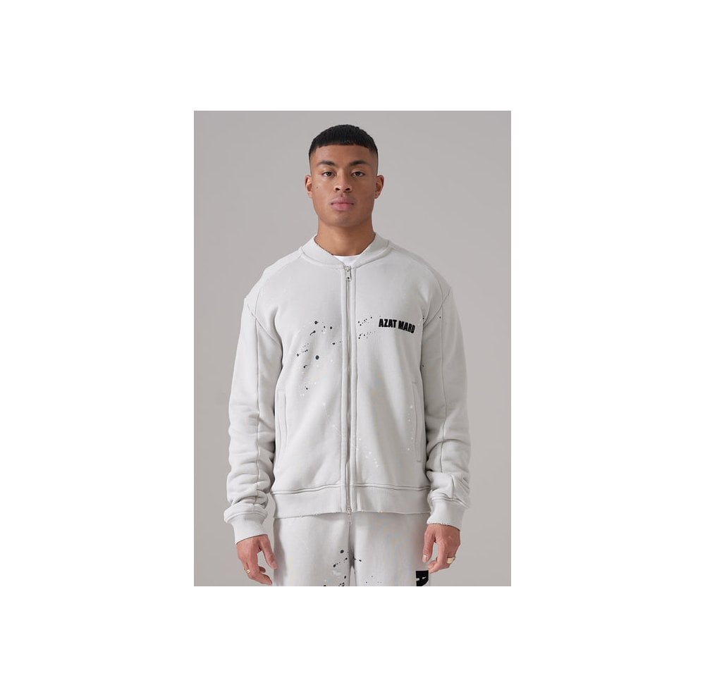 Azat Mard Paint Zipper Jacket Grey – Maze Fashion